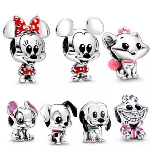 Jewelry | 7 Pieces Mickey Minnie Mouse Charm Collection Set | Poshmark